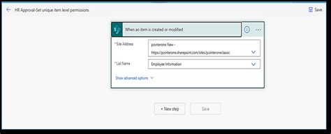 power automate break inheritance remove and set list item level