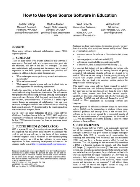 Bishop Et Al 2016 How To Use Open Source Software In Education