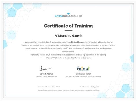 Ethicalhacking Cybersecurity Vapt Internshala Continuouslearning