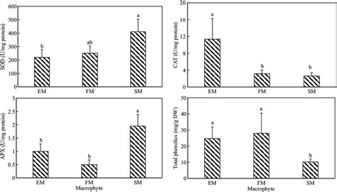 Comparison Of Antioxidants In Macrophytes Of Three Life Forms Em