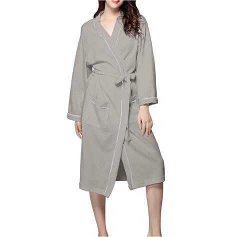 Agkizg Plus Size Womens Cottons Bathrobe Long Robes For Womens House