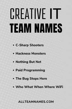 Work Team Names Ideas In Team Names Names Teams