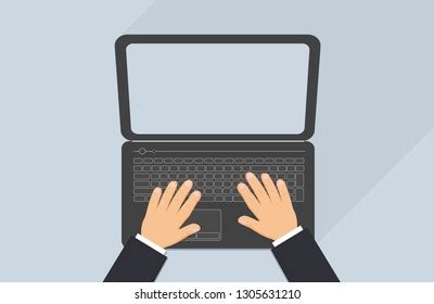 Concept Man Typing On Keyboardclose Up Black Stock Vector Royalty Free Shutterstock