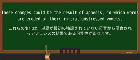 【英単語】aphesisを徹底解説！意味、使い方、例文、読み方 おもしろい英文法