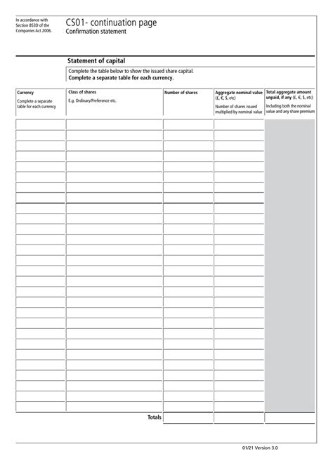 Form Cs01 Download Fillable Pdf Or Fill Online Confirmation Statement