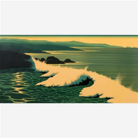 Eyvind Earle The Wave 1990 Mutualart