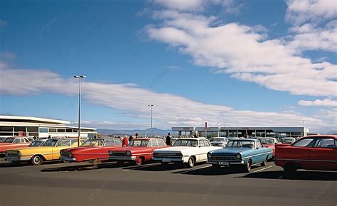 빨간 자동차들로 가득한 주차장 낮 실외 주차장 배경 일러스트 및 사진 무료 다운로드 Pngtree