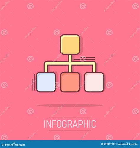 Vector Cartoon Structure Diagram Icon In Comic Style Chart