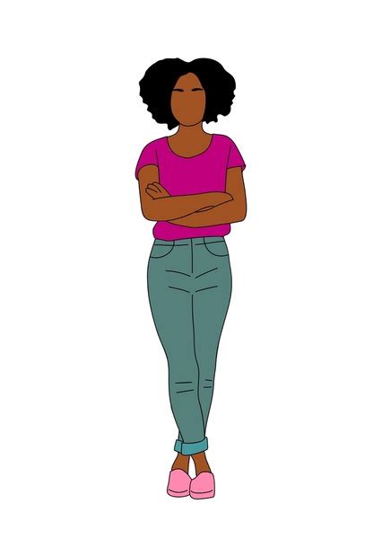 Black Woman Standing Full Over 10279 Royalty Free Licensable Stock