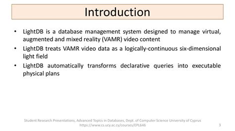 Lightdb A Dbms For Virtual Reality Video Ppt Download