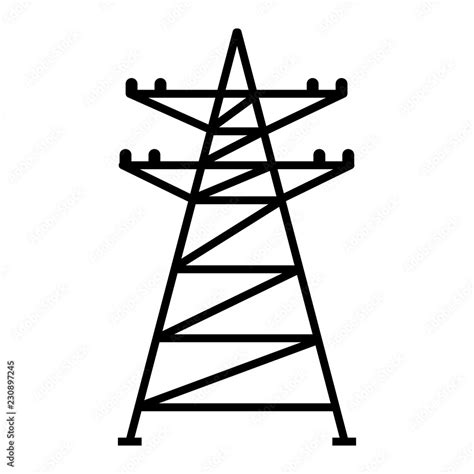 Electric Tower Icon Simple Illustration Of Electric Tower Vector Icon