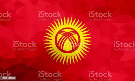 키르기스스탄 다각형 플래그입니다 모자이크 현대 배경입니다 기하학적 디자인 0명에 대한 스톡 벡터 아트 및 기타 이미지 0명 3차원 형태 건축물 Istock