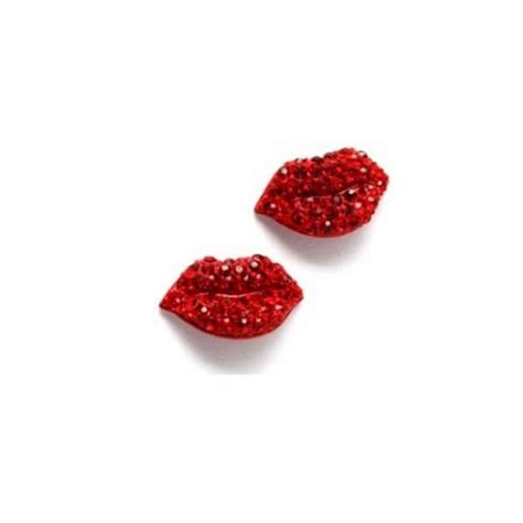 Red Hot Lips Stud Earrings CE11C0KQMDT