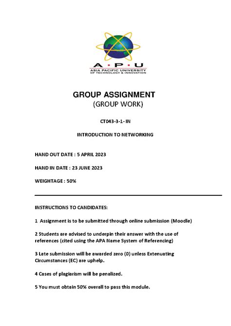 In Group Assignment Group Assignment Group Work Ct043 3 1 In
