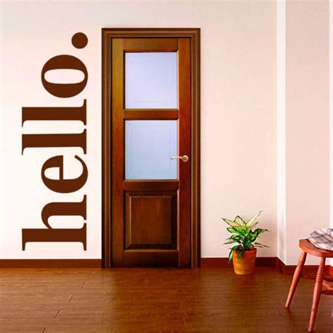 Hello Wall Decal Etsy