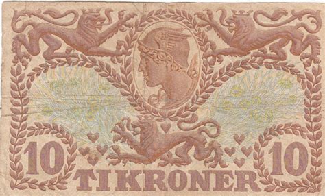 Denmark P31g 1939 10 Kroner Vf Coins And Banknotes