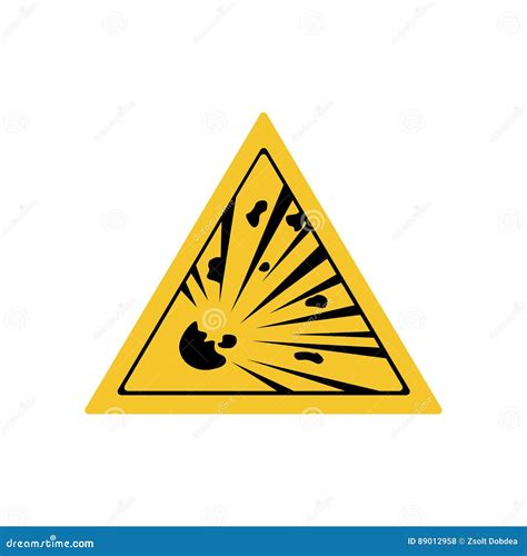 Risk Of Explosion Sign Vector Stock Vector Illustration Of Danger
