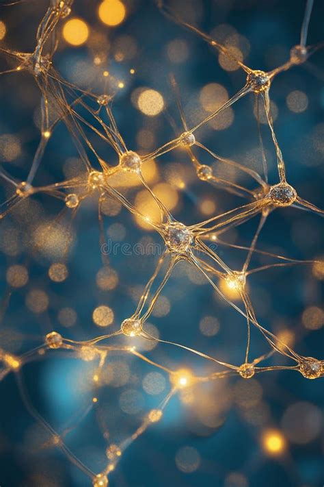 Neural Network Web With Ai Elements Stock Illustration Illustration