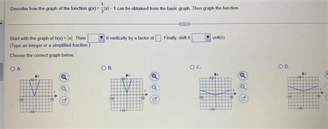 Answered 1 Describe How The Graph Of The Function G X X 1 Can Be Kunduz