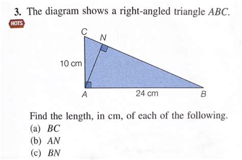 Solved Solve The Question By Using Pythagoras Theorem Only