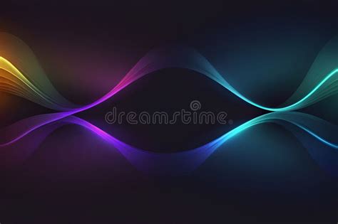 Ai Generated A Colorful Wave Pattern With A Black Background Stock Illustration Illustration