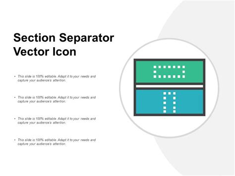 Section Separator Vector Icon Ppt PowerPoint Presentation Model Examples