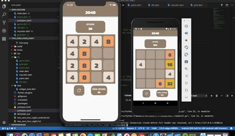 famous 2048 game in flutter mobile app development