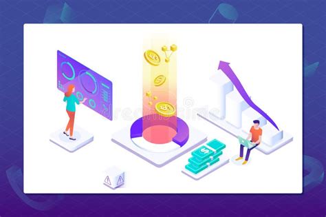 Data Visualization Concept People Interacting With Charts And Analysing Statistics Stock Vector