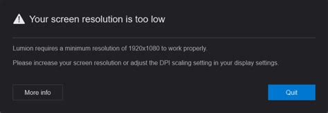 Steps On Resolving The Error Your Screen Resolution Is Too Low Lumion User Support