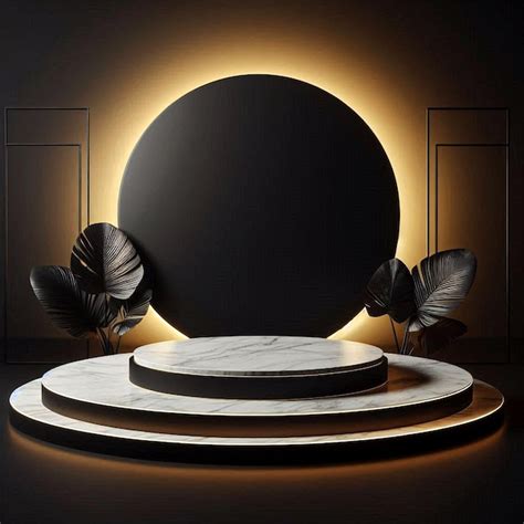 Scenic Podium Stage Setups With Modern And Elegant Patterns Premium Ai Generated Image