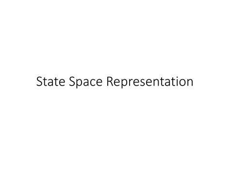 Pdf State Space Representation