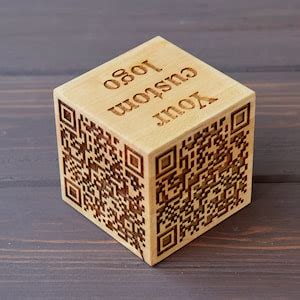 QR Code Cube Wooden QR Code Block Custom Logo Cube Scan QR Menu For Restaurant Multi Qr Code