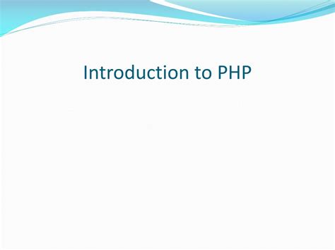 PPT Introduction To PHP PowerPoint Presentation Free Download ID