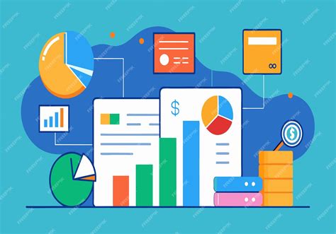 Colorful Financial Charts And Graphs For Data Analysis Premium Ai Generated Vector