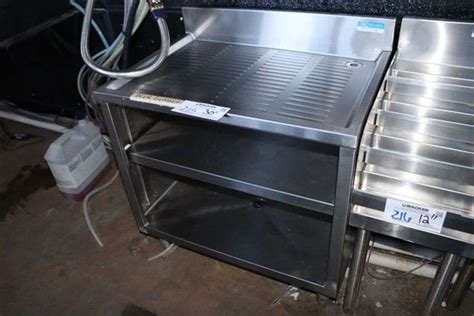 Bk Resources 30 Glass Drain Table With Under Storage Backes
