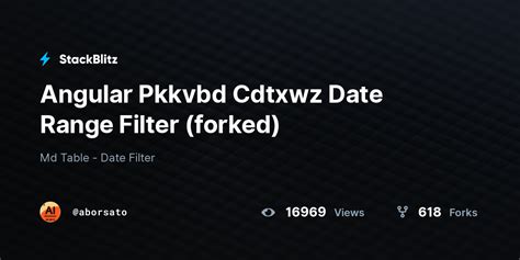 Angular Pkkvbd Cdtxwz Date Range Filter Forked Stackblitz