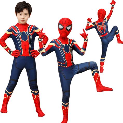 Jual Kostum Spiderman Penjualan Panas Kanak Avengers Marvel Spider Man Superhero Cosplay Setelan ...