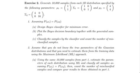 Exercise 2 Generate 10000 Samples From Each 2d