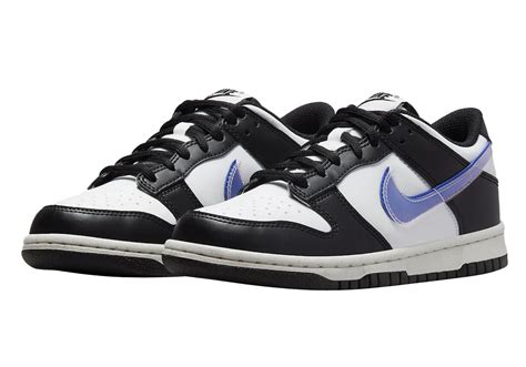 Nike Dunk Low Gs Black White Game Royal Dec 2022 Fd0689 001