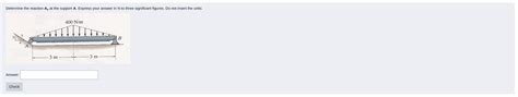Solved Determine The Reaction Ax At The Support A Express