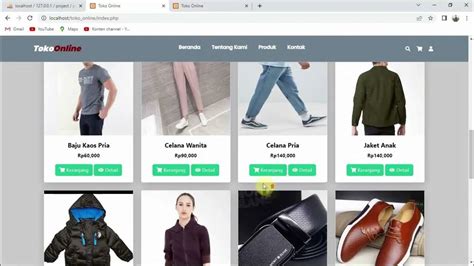 16 Tutorial Membuat Toko Online Dengan Php Dan Mysqli Menampilkan Data Produk Youtube