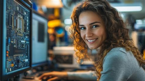 Woman Working As Computer Hardware Engineer Premium Ai Generated Image