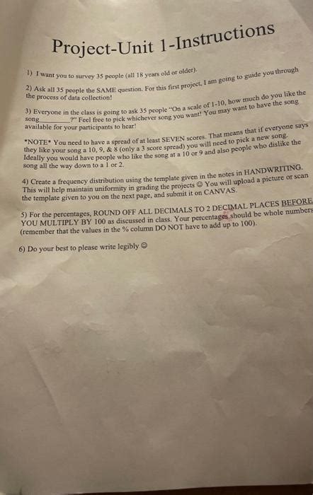 Solved Project Unit 1 Instructions 1 I Want You To Sarvey