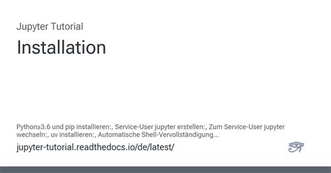 Installation Jupyter Tutorial 24 1 0