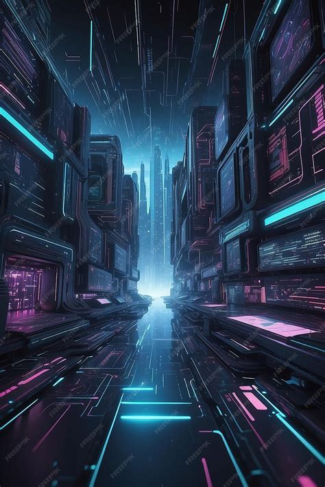 Premium Photo Futuristic Data Stream 3d Illustration Data Transfer
