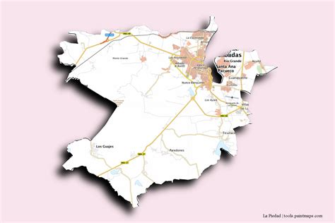 Mapas De Muestra De La Piedad Generados Con La Herramienta De Recorte