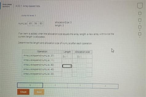 Solved Challenge Activity 4221 Array Based Lists Jump To