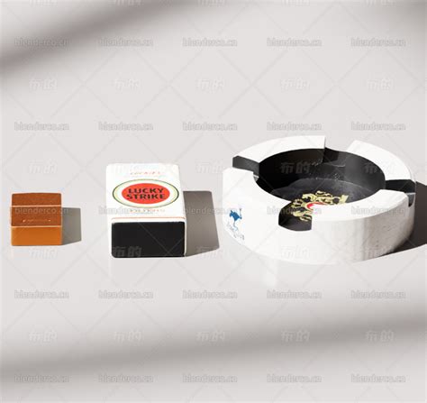 Blender烟打火机烟灰缸 Blender布的模型11 Blender布的