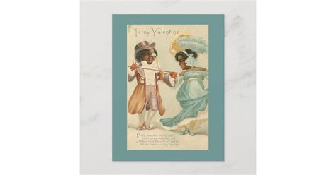 African American Couple Dance Vintage Valentine Postcard Zazzle