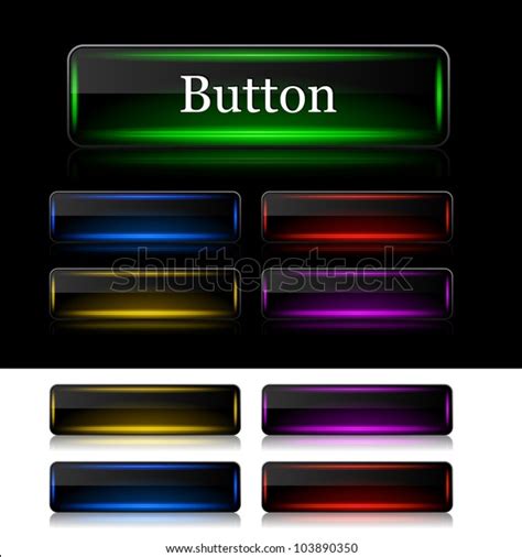 Set Buttons Web Vector Illustration Stock Vector Royalty Free